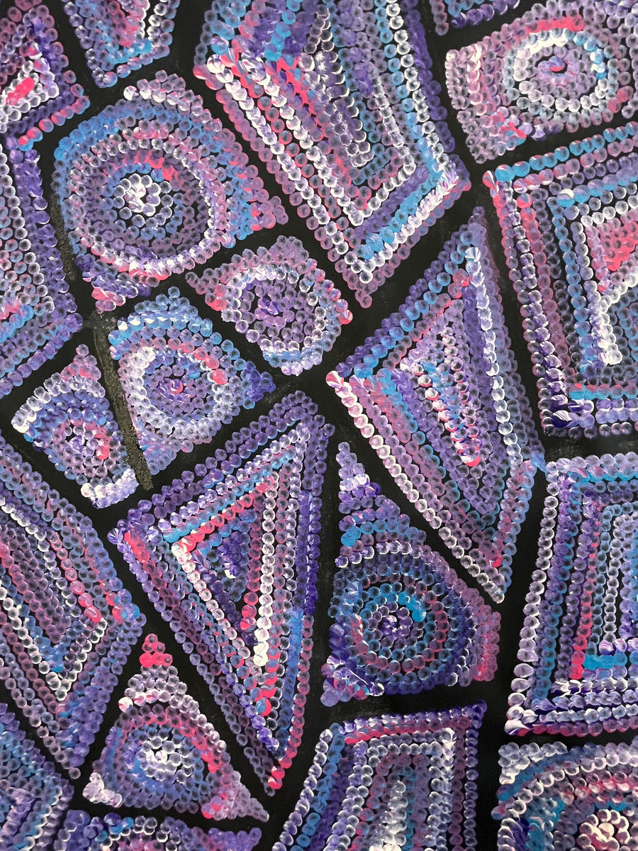 "Water Holes & Dunes in the Country" Maureen Nampijinpa Hudson 59cm x – Art by Farquhar