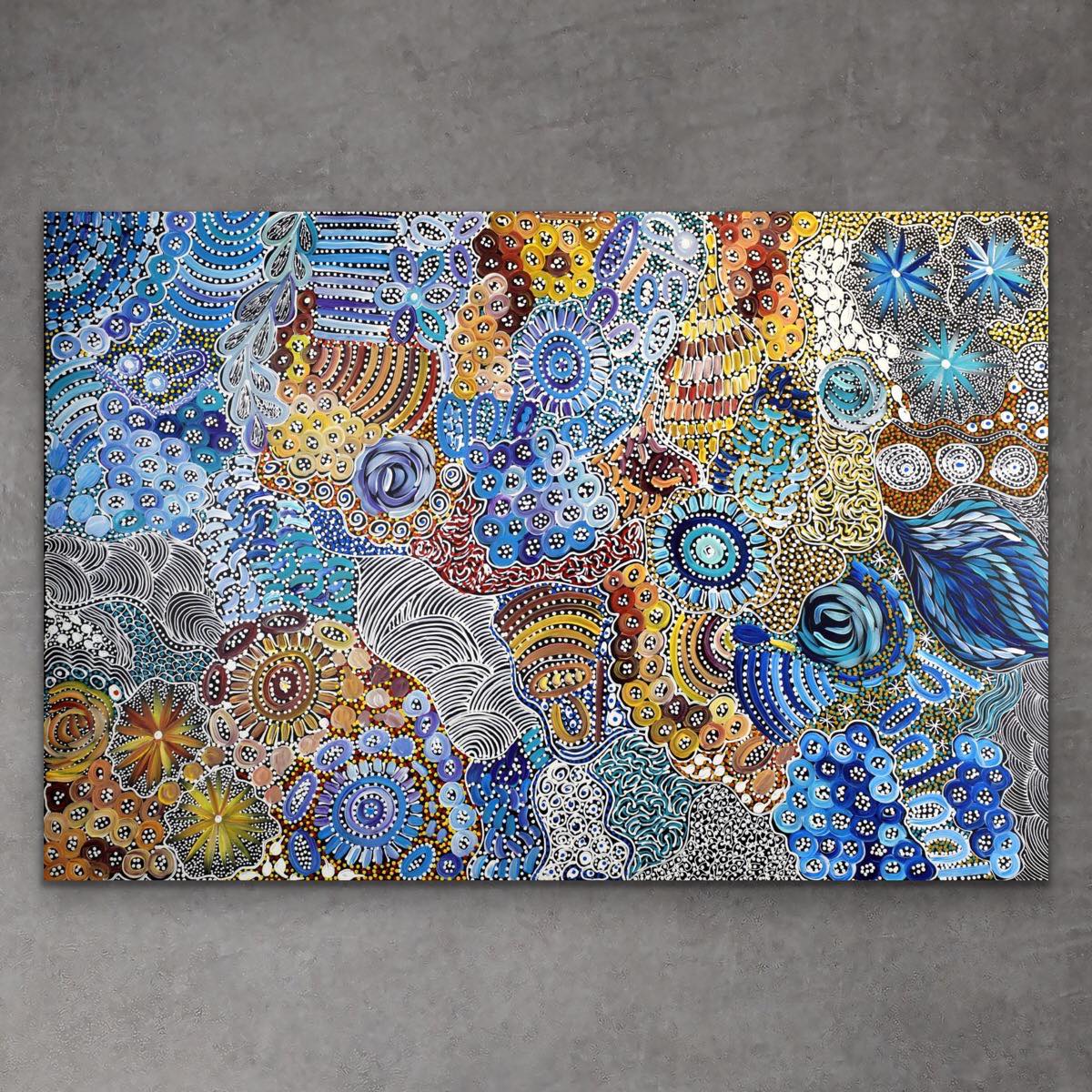 Janet Golder Kngwarreye "Bush Yam Dreaming" Print – Art by Farquhar