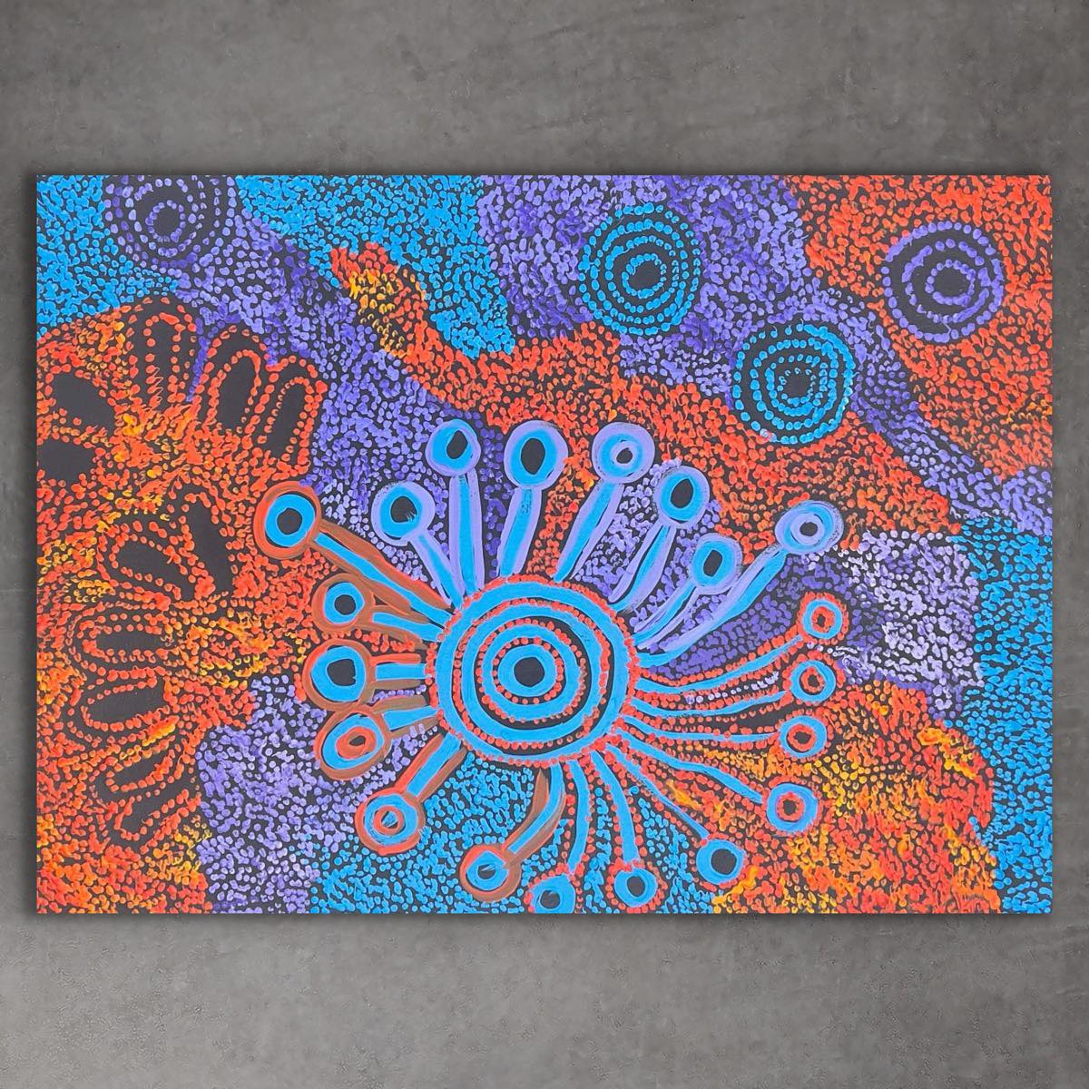 Rhoda Tjitayi Small Aboriginal Painting Piltati Tjukurpa Watersnake ...