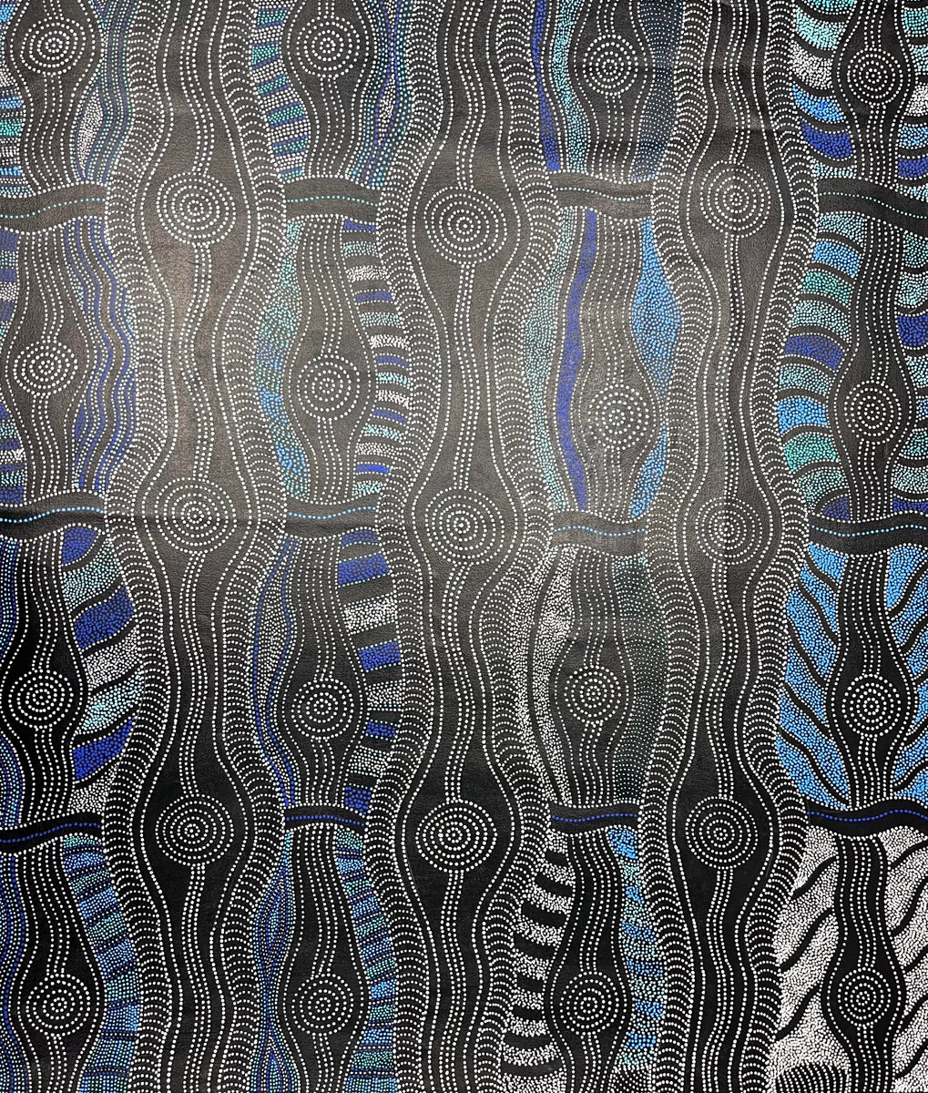 "My Country" Stephen Martin Pitjara 103cm x 123cm * – Art by Farquhar