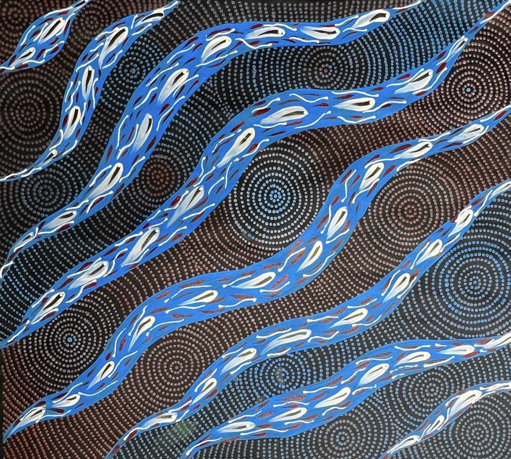 "Water Dreaming" Alison Daniels 78cm x 69cm – Art by Farquhar