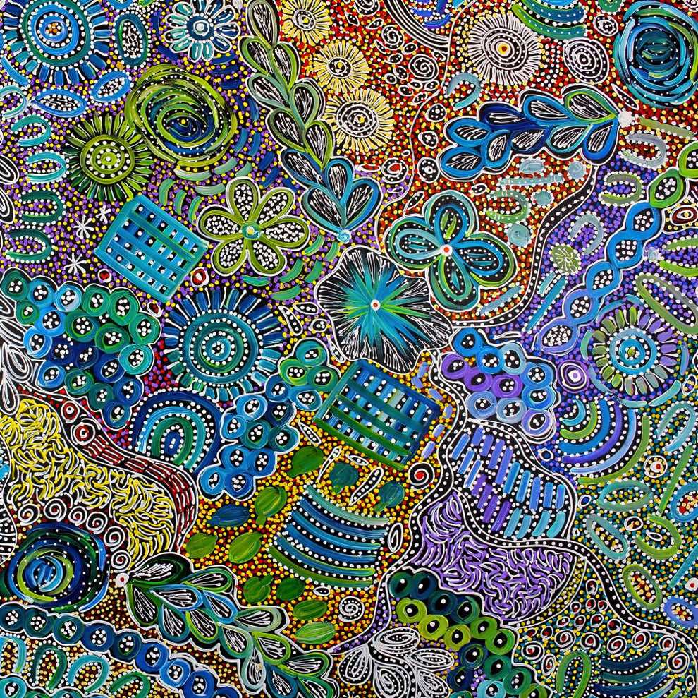 Janet Golder Kngwarreye "Awelye - Women's Ceremony" Print – Art by Farquhar