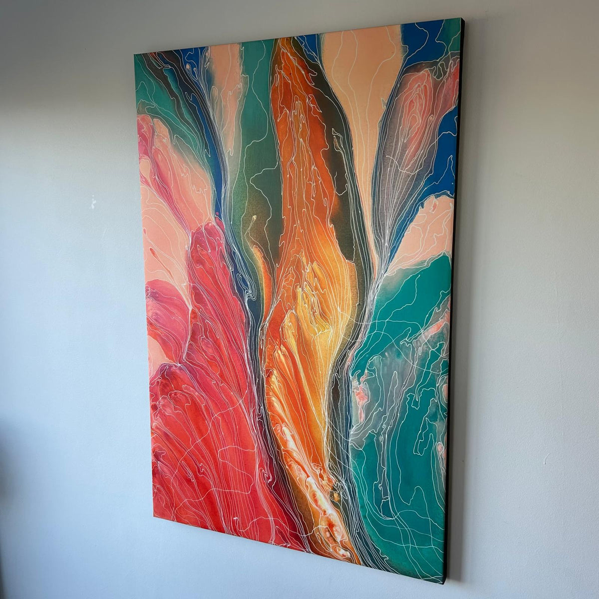 Pantu Salt Lake Sunset Print – Janice Stanley Aboriginal Art Canvas ...