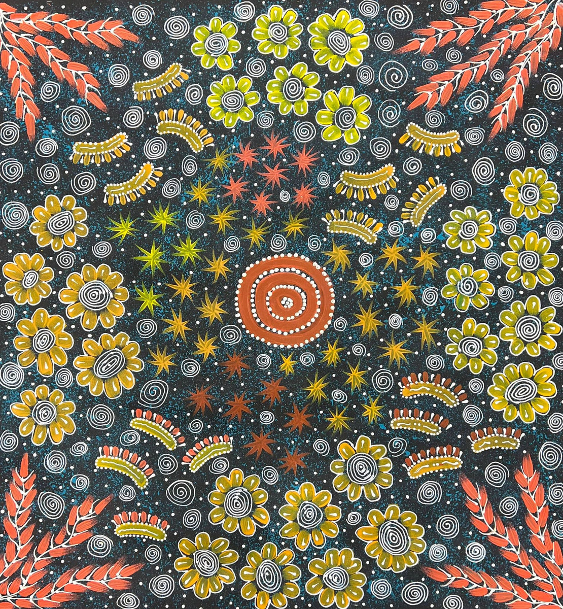 "Bush Medicine Leaves and Bush Flower" Joylene Pope 93cm x 87cm – Art ...