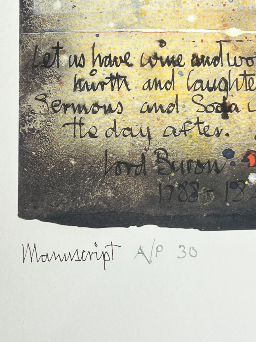 "Manuscript" Limited Edition numbered print and Artist Proofs by Thoma ...